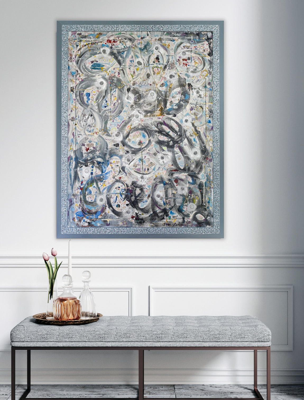 Large Abstract Painting | Grey – ART GODA