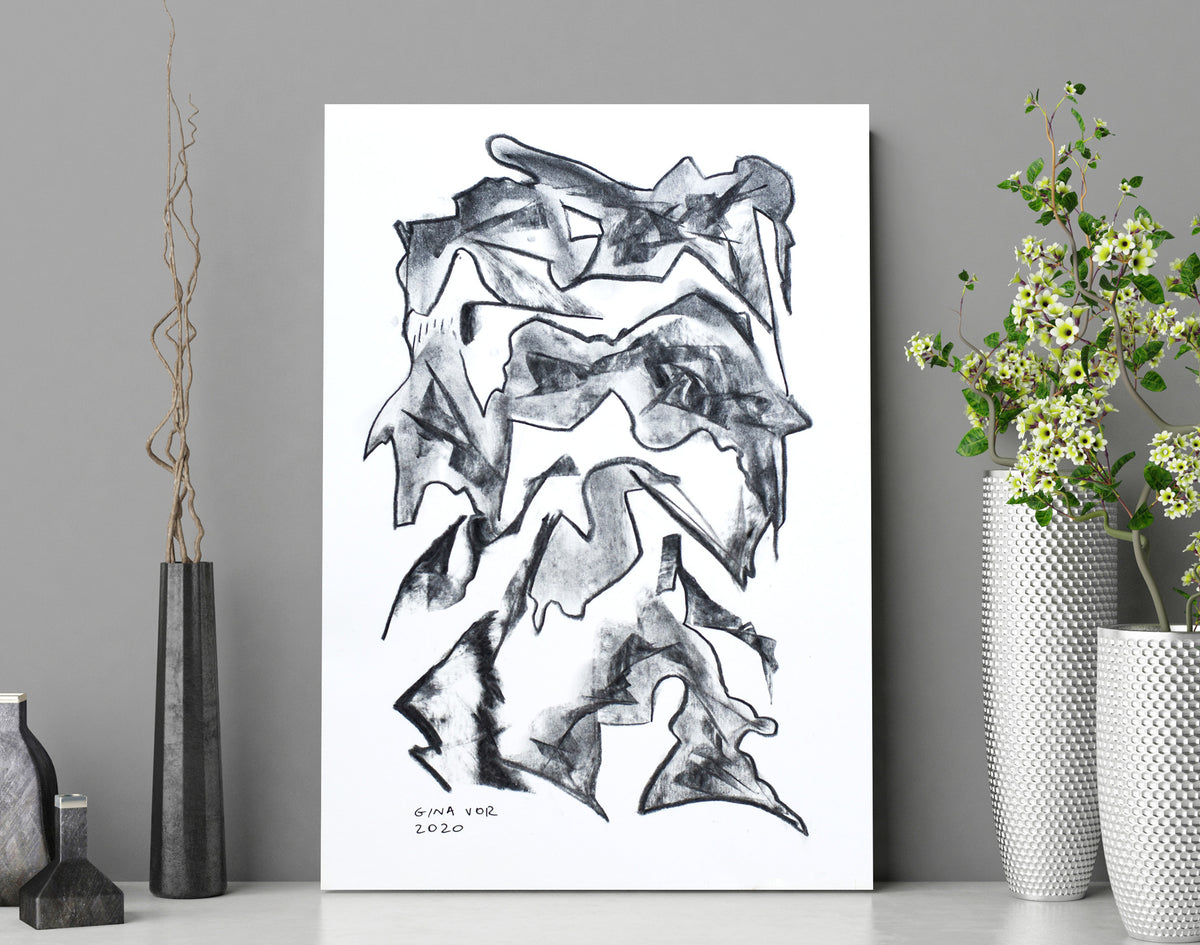 Abstract Charcoal Drawings | Buy Online – ART GODA