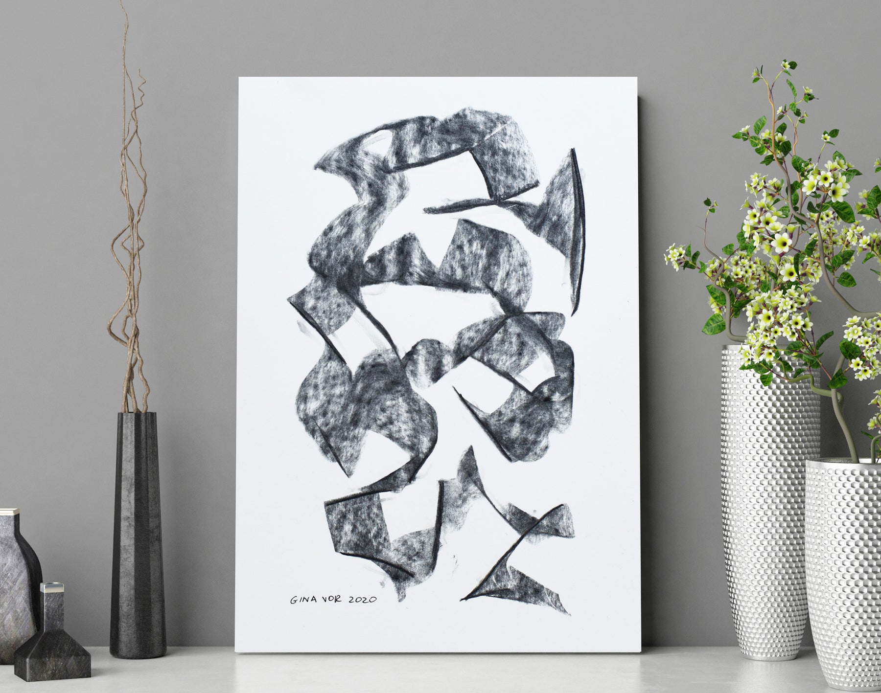 Abstract Charcoal Drawings | Buy Online – ART GODA