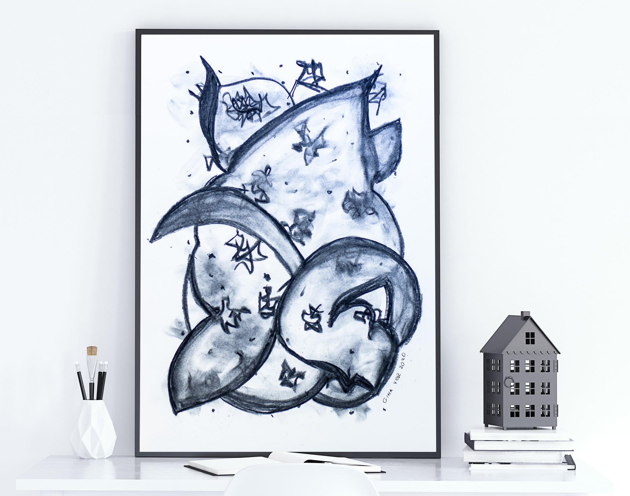 Abstract Charcoal Drawings | Buy Online – ART GODA