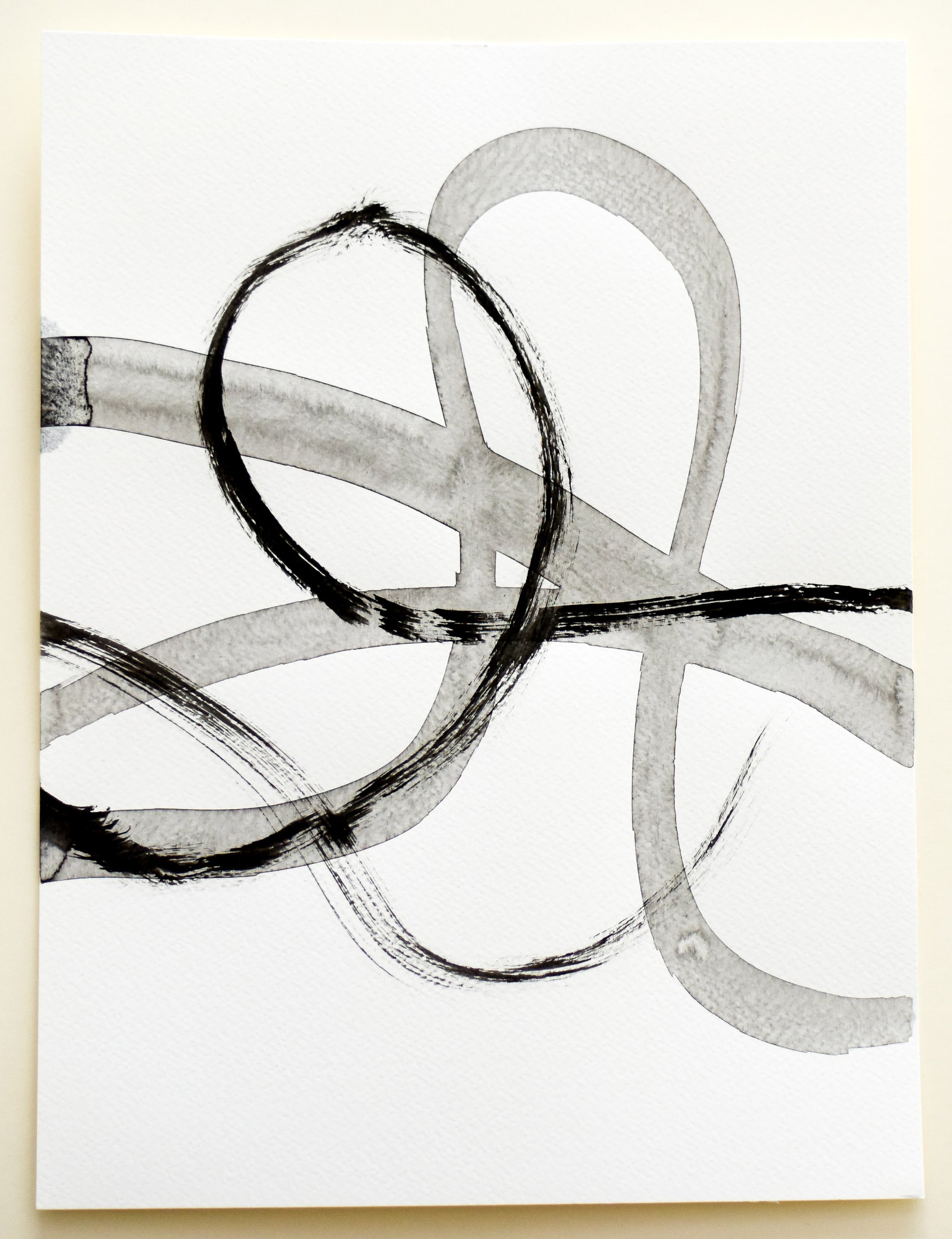 Three Abstract Paintings | Black and White – ART GODA